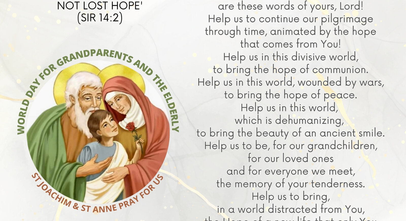Pope Leo XIV celebrates World Day for Grandparents and the Elderly ...